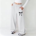 CAUYDY Girls Wide Leg Elastic Sweatpants High Waisted Baggy Pants ...