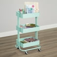 Lexington Mint 3-Tier Metal Rolling Cart by Simply Tidy - Multi ...