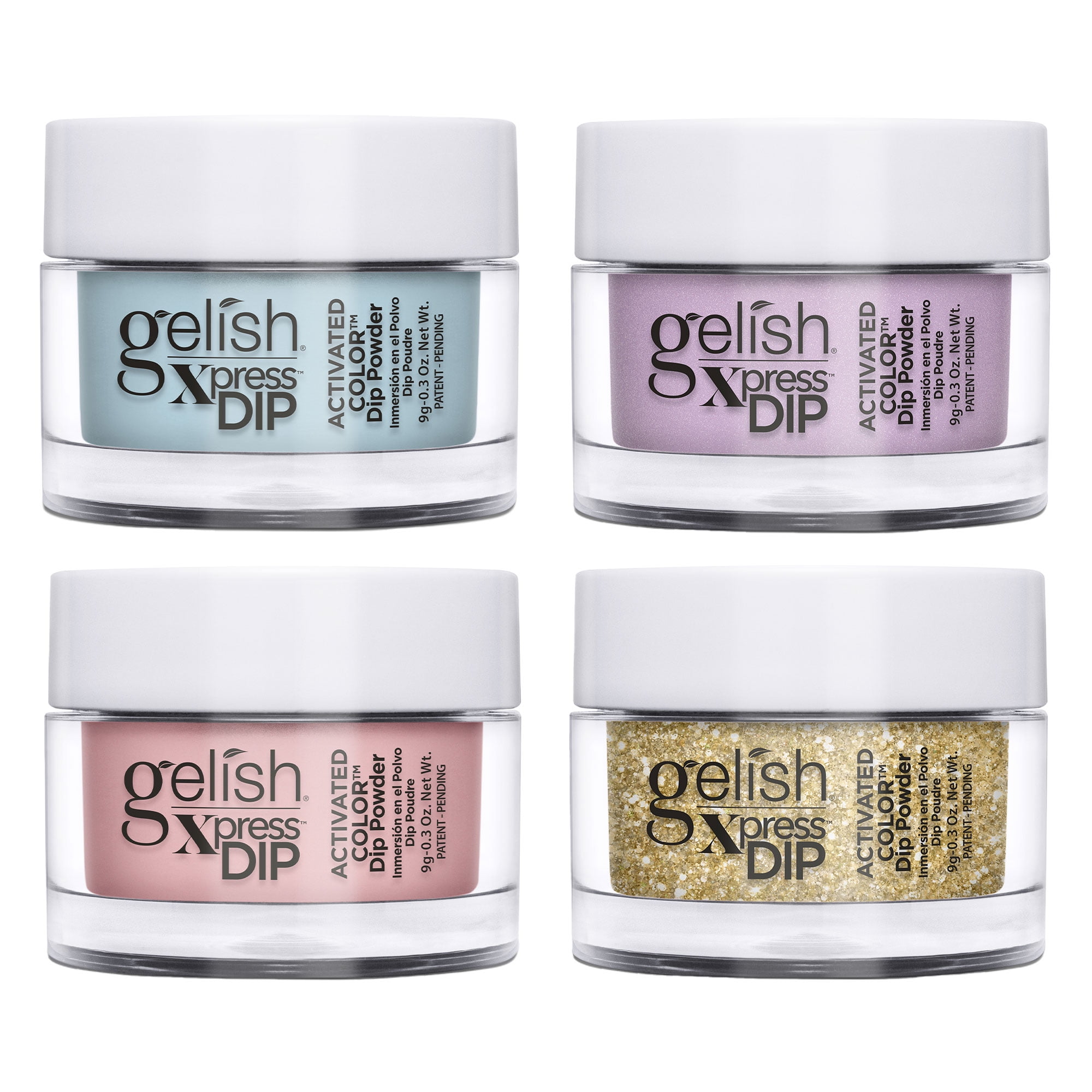 Gelish Mini Xpress Dip 9 G ColorFusion Nail Dip Powder Jar Set, 4 Pack ...