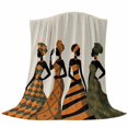 African Women Fleece Throw Blanket Black Women Ultra Soft Fuzzy Cozy ...