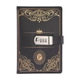 A5 Lockable Business Notebook, Vintage PU Leather Journal with 3 Digit ...