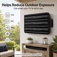 Black Boho Outdoor TV Cover 80 to 85 Inch Geometric Stripes Triangle ...