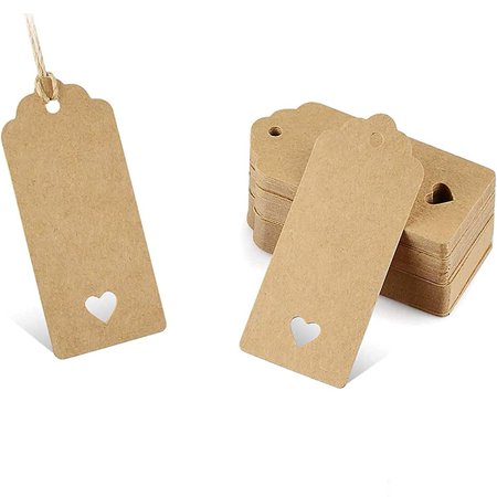 Kraft Paper Tag With Rope Multipurpose Gift Card Hang Tag Birthday ...