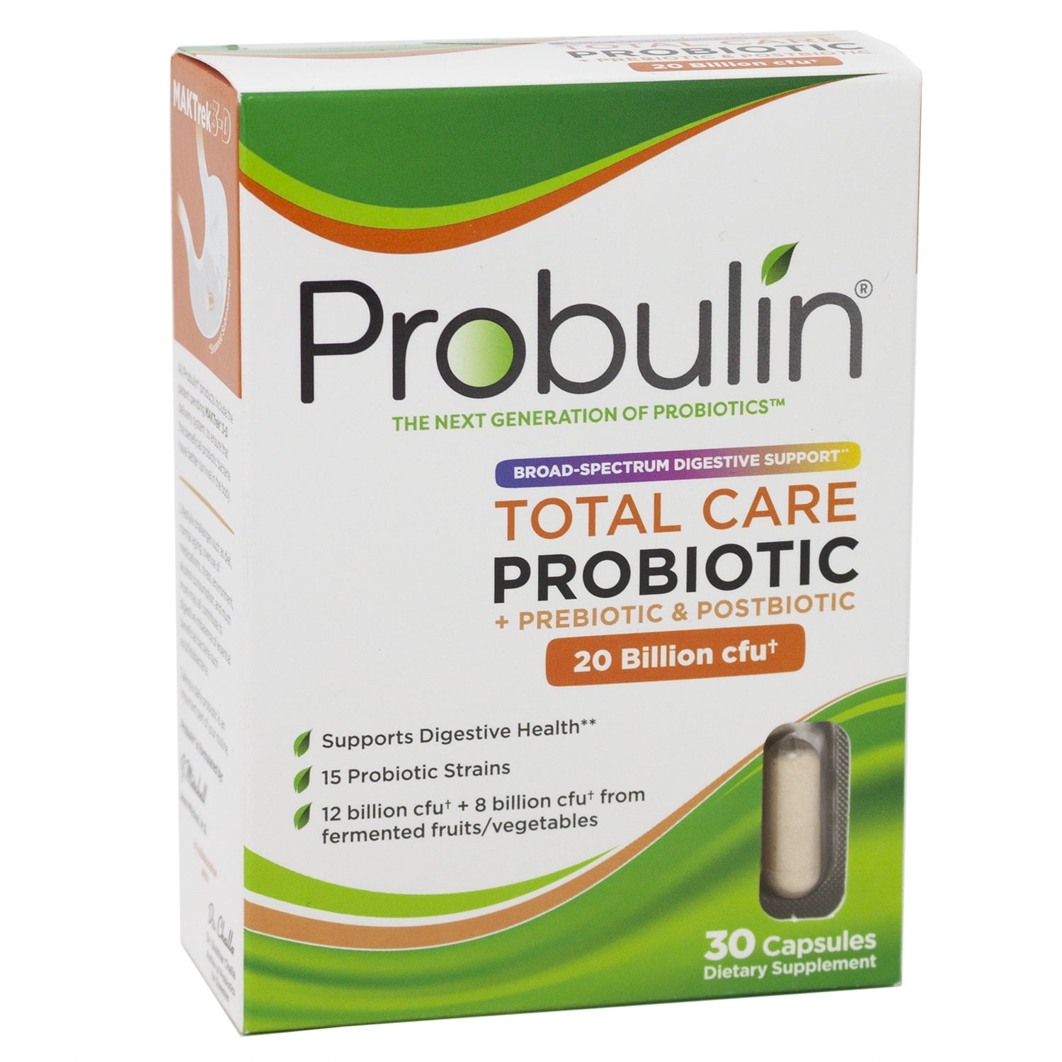 Probulin Total Care Probiotic - 30 Capsules - Walmart.com