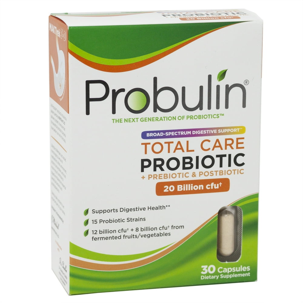 Probulin Total Care Probiotic - 30 Capsules - Walmart.com - Walmart.com