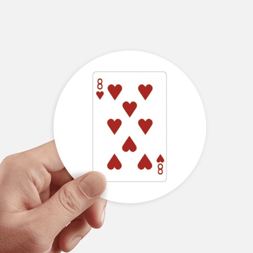 Corazon 8 cartas patrón Pegatinas de pared redondo 10cm maleta portatil ...