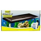 Tetra LED Hood 16 inches by 8 Inches, Low-Profile Aquarium Hood with ...
