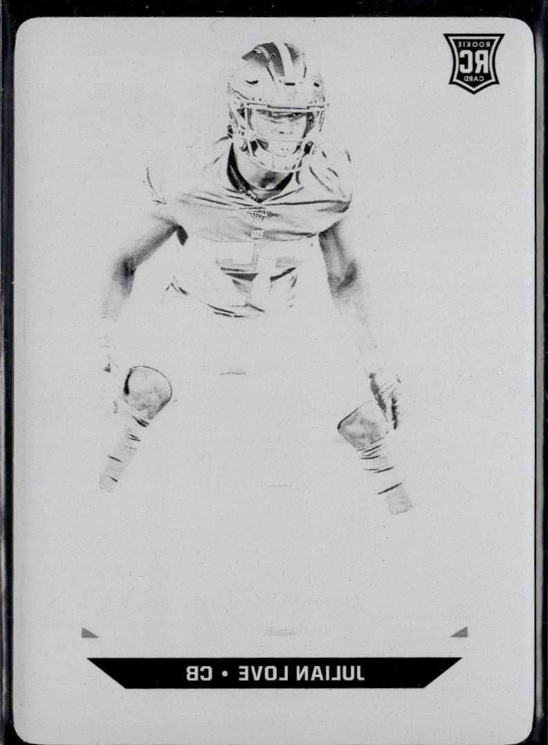 2020 Panini Plates & Patches Football Julian Love #176 Black Printing ...