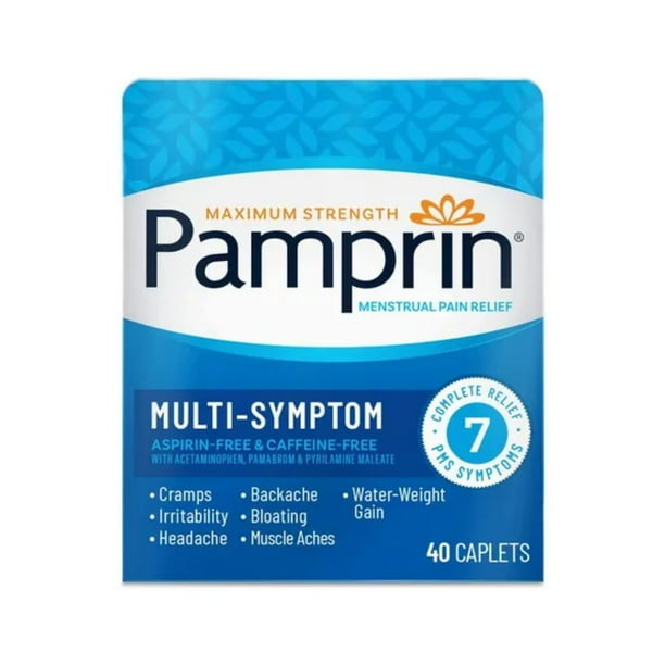 Pamprin Multi-Symptom | 40 Cápsulas | Alivio Menstrual Integral ...