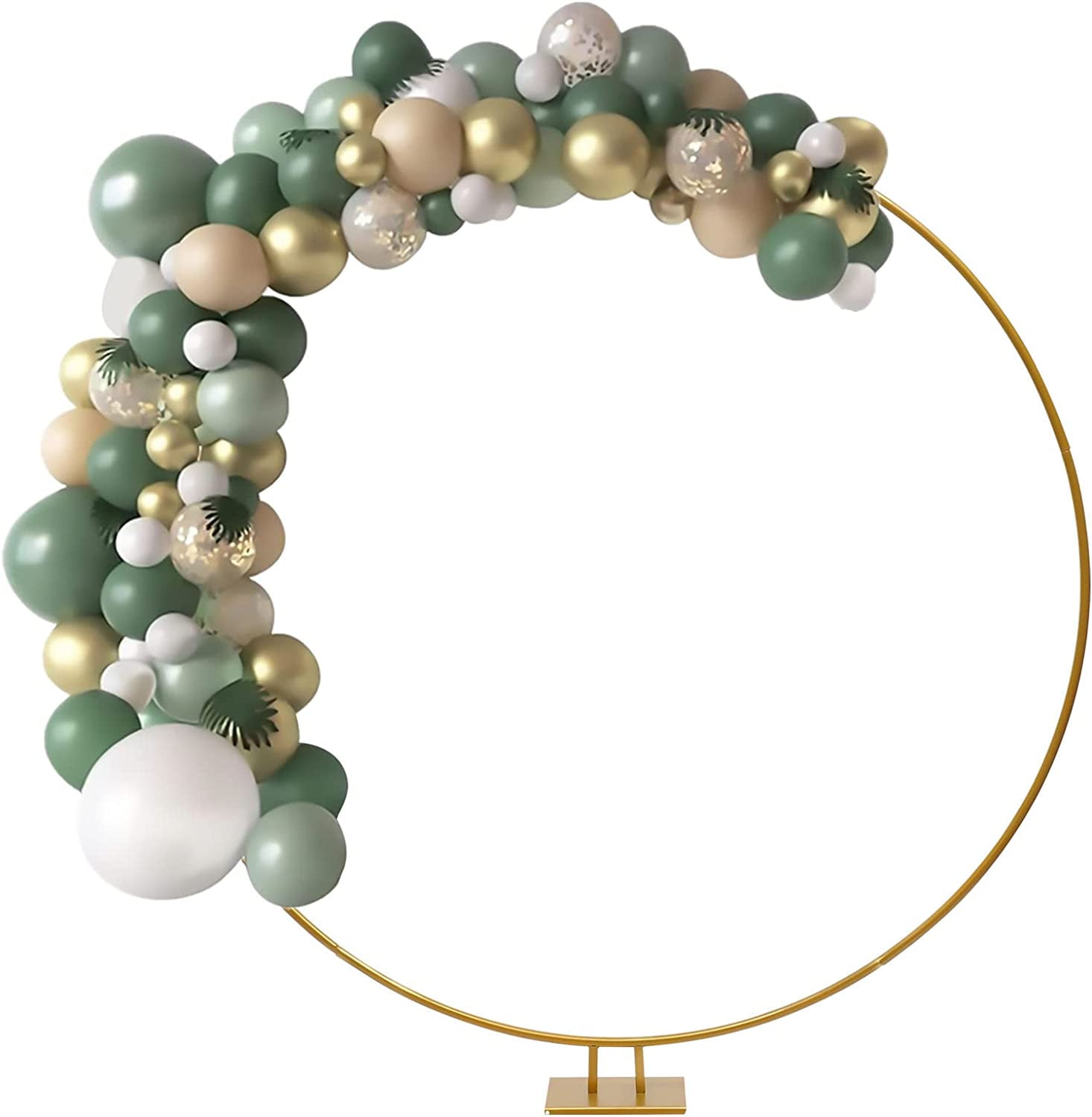 Miumaeov 78.7in Metal Gold Ring Arch Wedding Props Background Circle ...