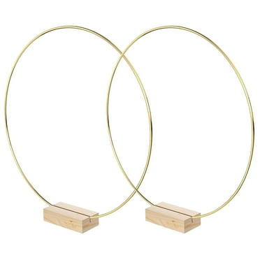 OUNONA Wooden Hoop Ring Craft Wreath Dream Catcher Rings Hoops Wood ...