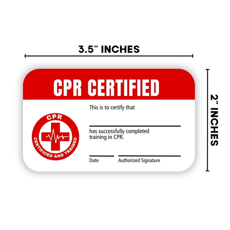 Blank Printable First Aid Card