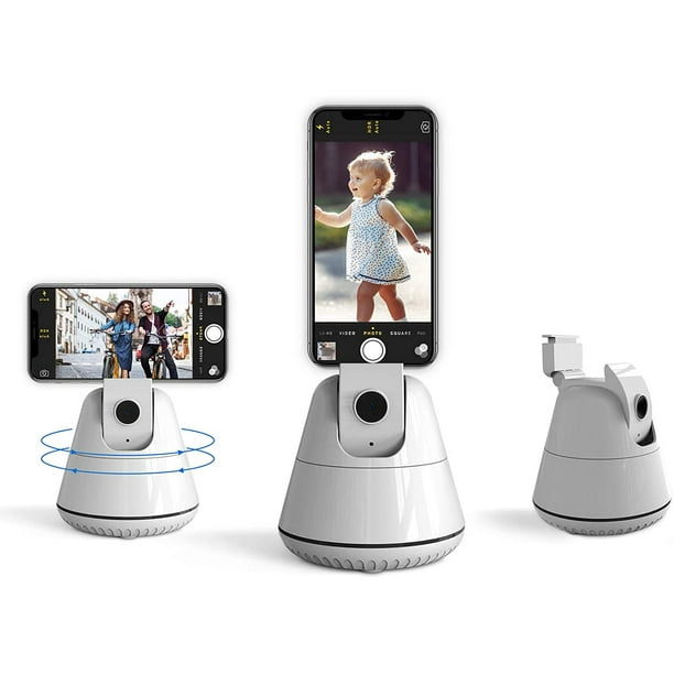 Smart Shooting Phone Holder(NO APP Required), 355°Rotation Auto Face ...