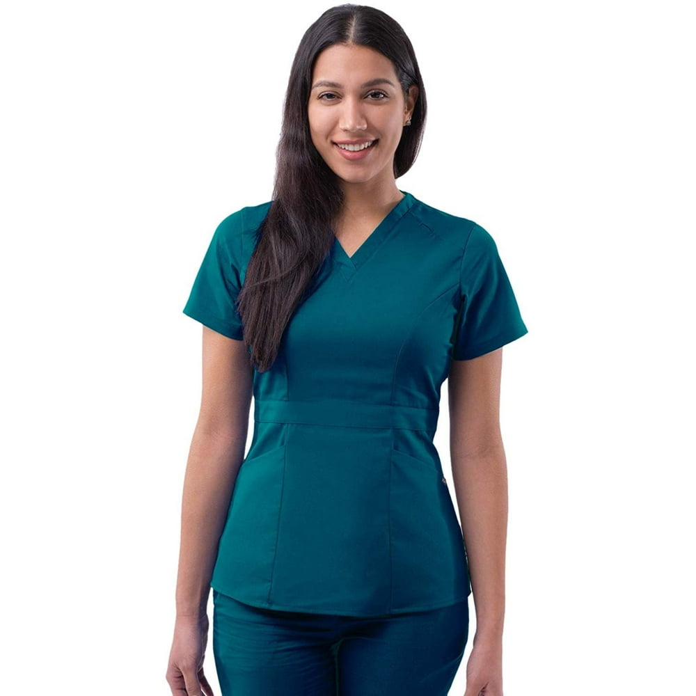 Adar - Adar Pro Scrubs For Women - Tailored Peplum Scrub Top - Walmart ...