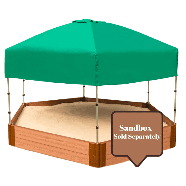 Frame It All 84in. X 96in. X 37in. Telescoping Hexagon Sandbox Canopy ...