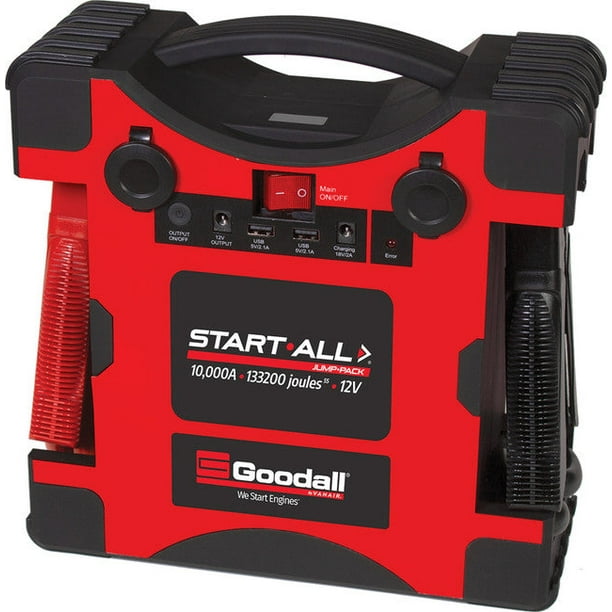 Goodall JP-12-10000 12V 10000 Amp Start-All Corded Jump Starter Pack, 133200 Joules 5S - Walmart.ca