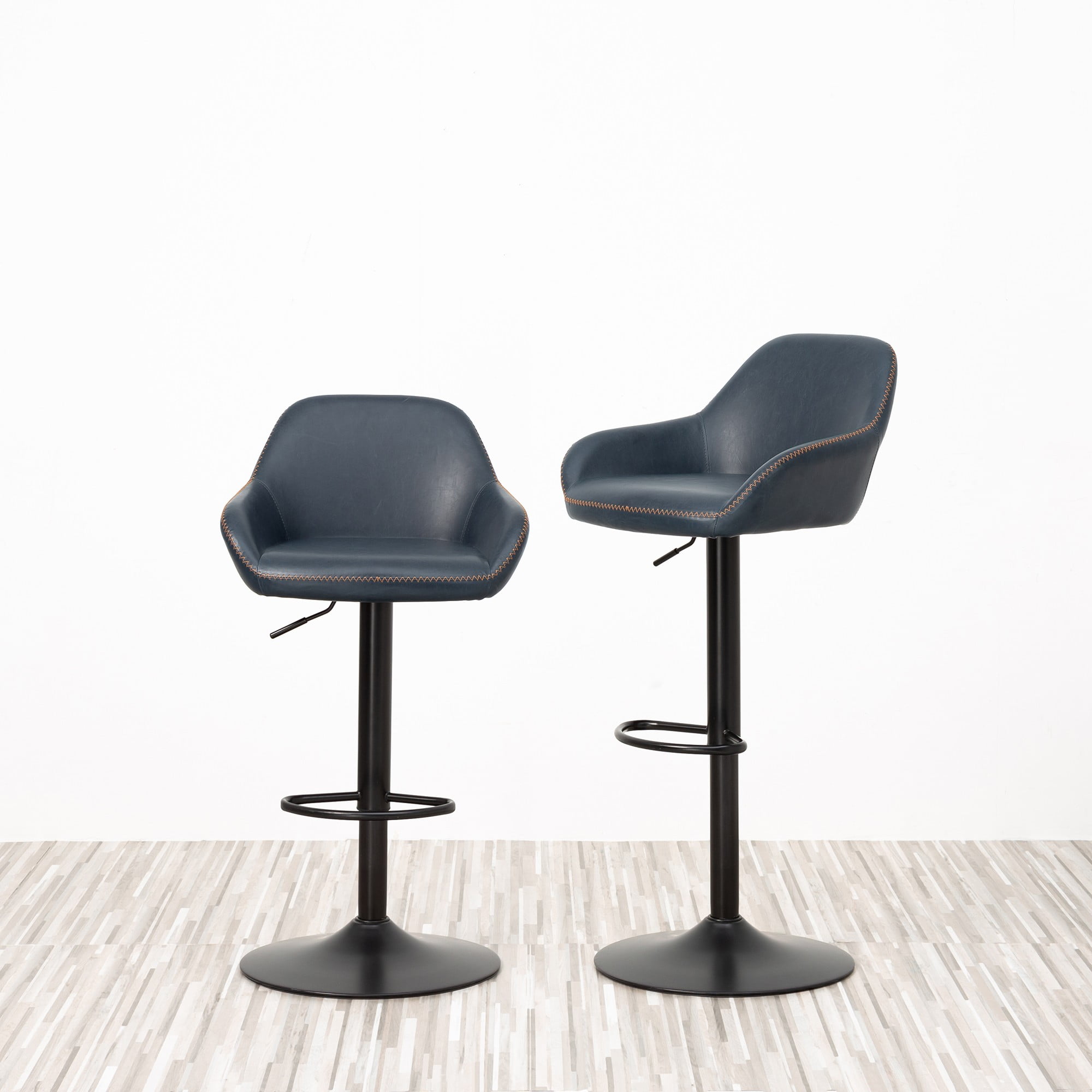 Glitzhome Adjustable Counter Height Swivel Bar Stools with Soft Low ...