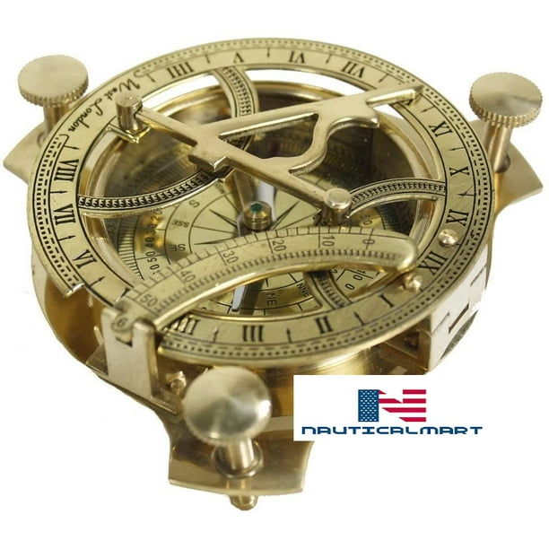 NauticalMart 4" Sundial Compass - Solid Brass Sun Dial - Walmart.ca