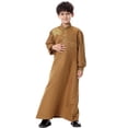 Boys Tshirts Shirts Arabic Thobe Robe Traditional Middle Long Sleeve ...