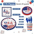 Patriotic Party Disposable Dinnerware Set, American Flag Disposable ...