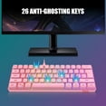 Trahoo 60 Gaming Keyboard And Mouse Combo Ultra Compact 61 Keys Rgb Backlit Mini Keyboard