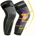 2pcs Full Leg Sleeves Long Compression Leg Sleeve Knee Sleeves Protect ...