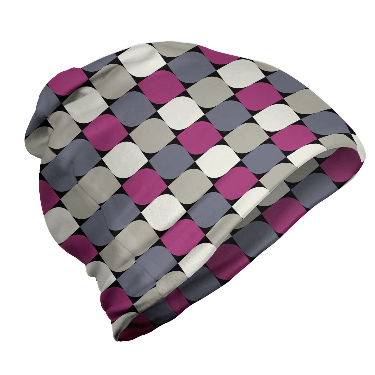 Abstract Unisex Beanie, Geometric Shapes in Square, Hiking Outdoors ...