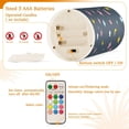 Colorful Stars and Moons Set of 2 Flameless LED Candles Remote and ...