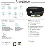 "HP OfficeJet 3830 Wireless Printer, 2.2"" Touchscreen, 35-Sheet ADF ...