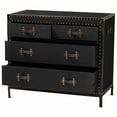 Baxton Studio Benton Vintage Storage Cabinet, 4-Drawer, Dark Brown ...