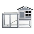 Pefilos Rabbit Hutch Large Indoor Pet House Bunny Cage with Pull Out ...