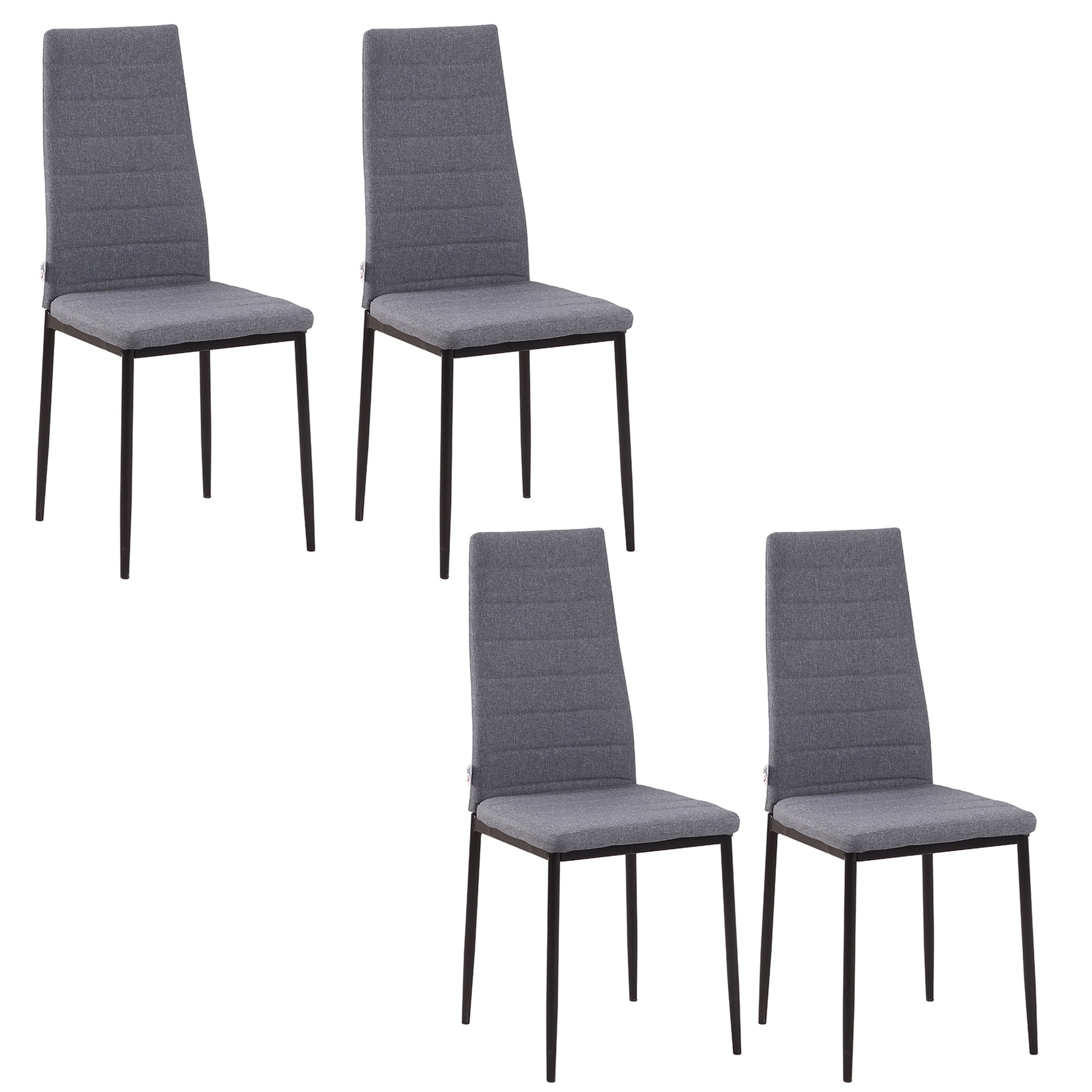Click here for Homcom Dining Chairs Set Of 4  Linen Fabric Uphols... prices