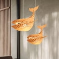 Arturesthome Nautical Ceiling Whale Wood Hanging Light, Coastal Fixture ...