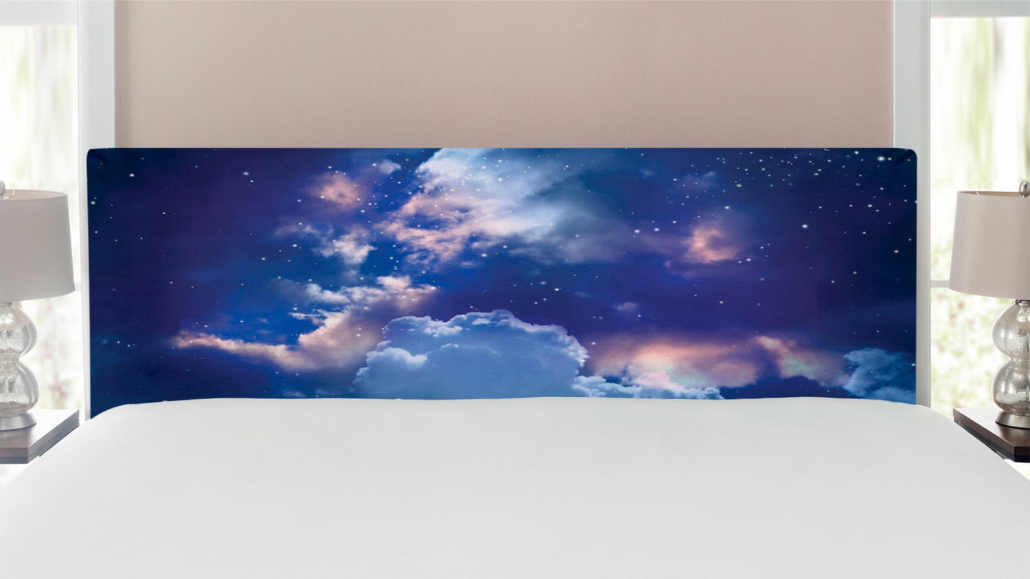 Space Headboard, Magic Sky View with Star and Clouds Celestial ...
