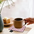 3drose, Pink Image of Wood with a White Flourish Overlay, Set of 8 ...