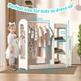 KORIMEFA Kids Dress up Storage with Mirror, Clothes Rack, 3-Tier ...