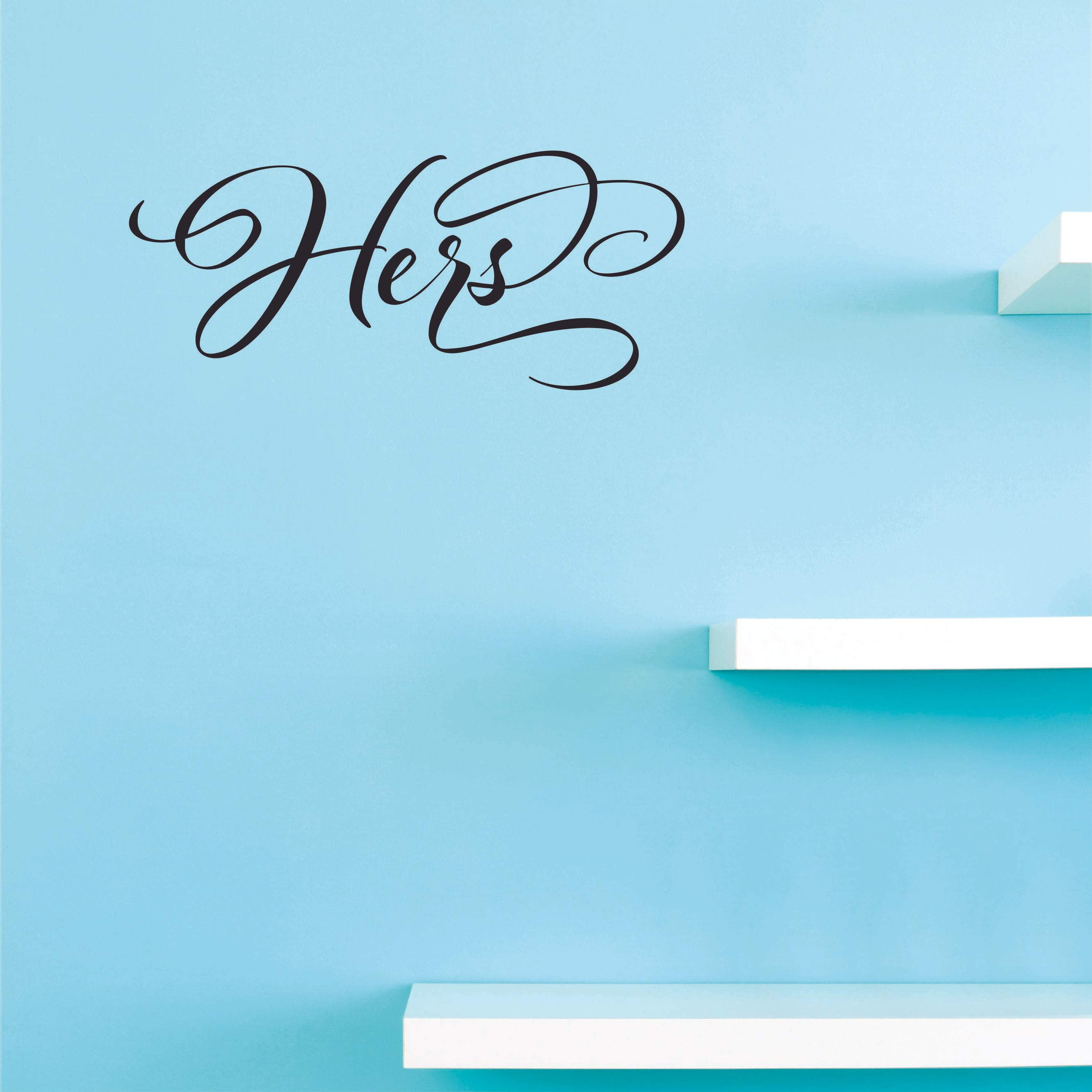 Hers Decor Sticker Lettering | Ladies Girls Women Bathroom Bedroom DIY ...