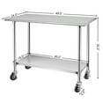 Costway 48'' x 24'' NSF Stainless Steel utility Commercial Kitchen Work ...
