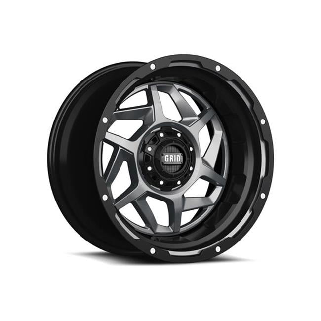 Grid Wheels D221252A48 22 x 12 in. 5 x 127 Bolt Pattern -44 Offset 87.1 ...