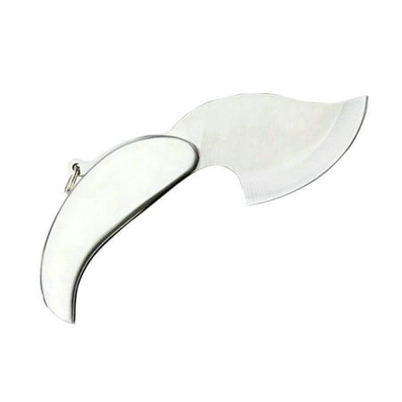 CLEAN Full Stainless Steel Portable Size Leaf Shape Knife Outdoor ...