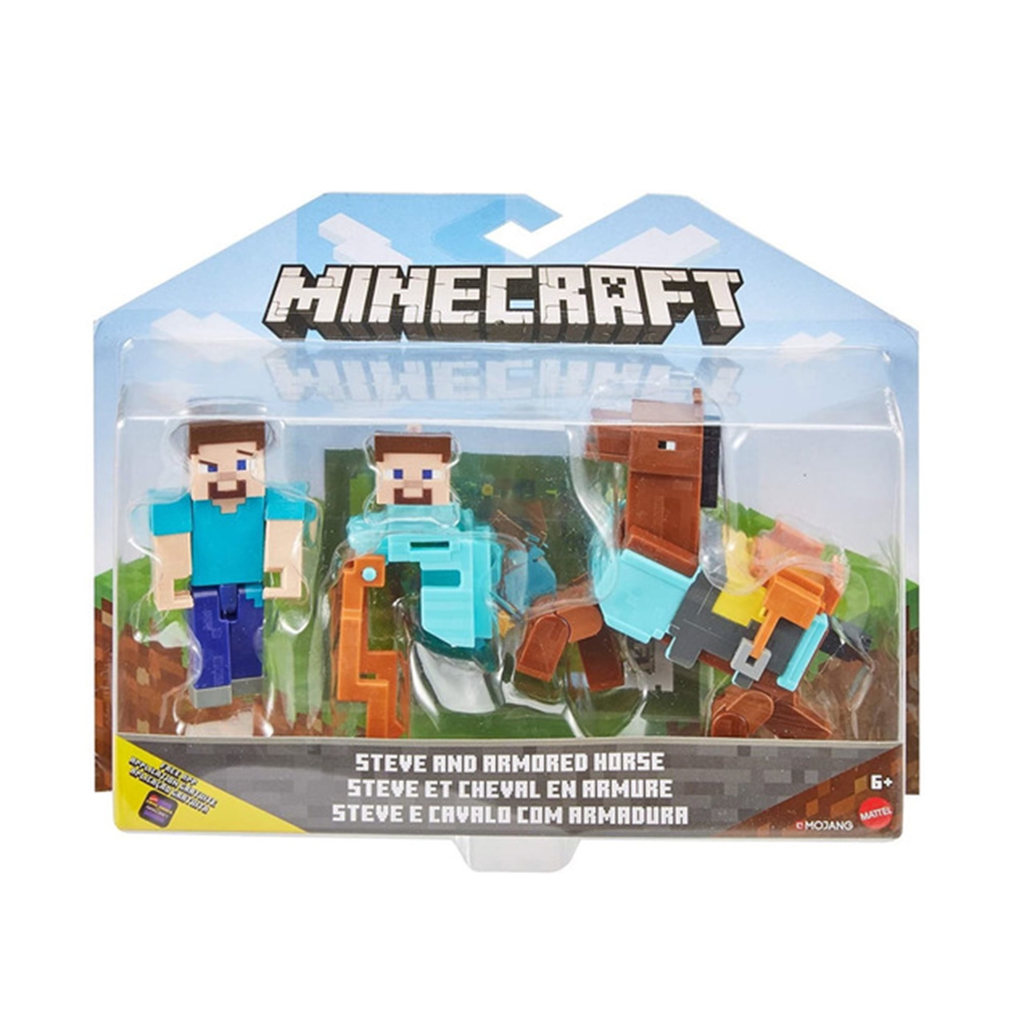 Set de Figuras Minecraft Steve y Caballo Armado | Walmart en línea
