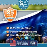 SmartLine 16' x 24' Oval Antilles Dolphin Overlap Above Ground Swimming ...