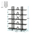 Tribesigns 5-Tier Bookshelf, Industrial 72 inch Bookcase, Black ...
