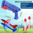 NETNEW 4-Pack Kid Flying Airplane and Rocket Launcher Toys - 2 Flight ...