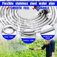 Metal Garden Water Hose, Water Hose 6 Function Nozzle, Leak Proof ...