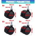 4Pcs Compacts Quiet Roller Wheel Furniture Linears Wheel Fixed Castors ...