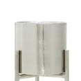 DecMode 18", 14", 12"H Indoor Outdoor Silver Metal Planter with ...