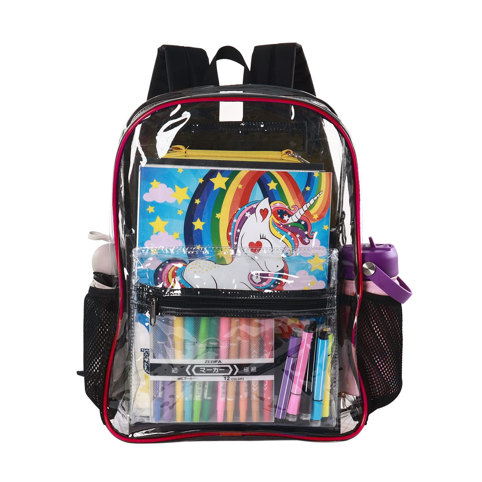 Party Zealot Clear Backpack Heavy Duty See Through Backpack PVC ...