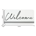 Parisloft Modern Farmhouse Welcome Embossed Metal Wall Sign, White ...