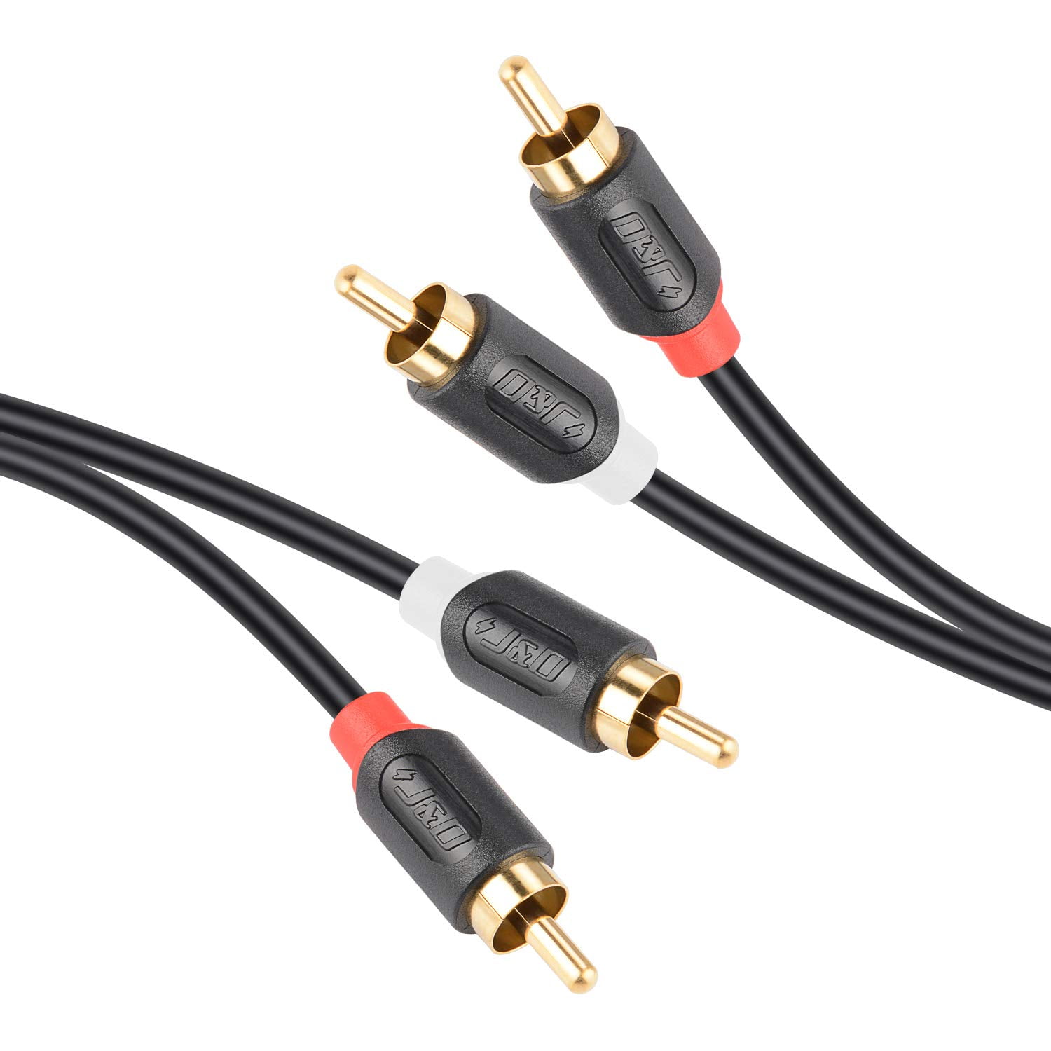 J&D Gold-Plated Audiowave Series RCA Male to 2RCA Male Stereo Audio ...